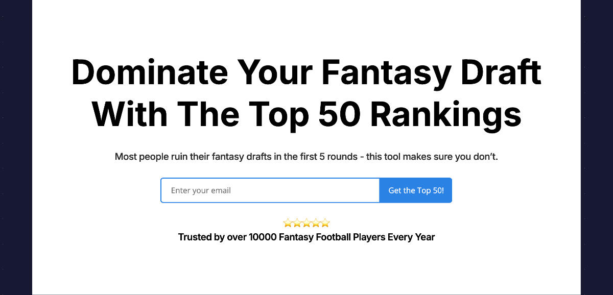 Sal's Top 50 Flex Rankings (In-Season Lead Magnet)